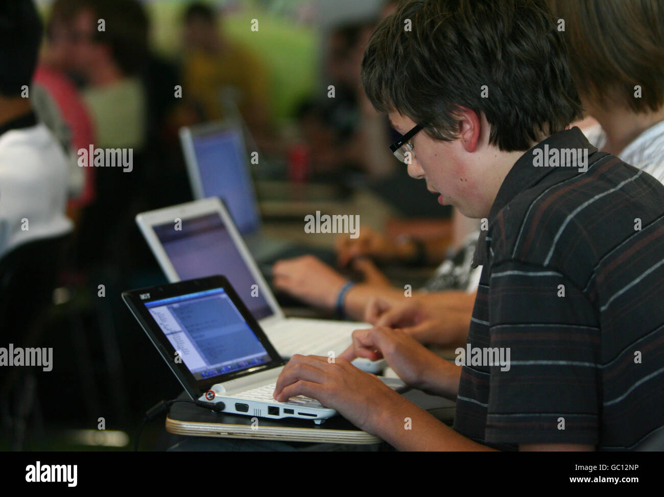 Teenagers, including Jordan Hatch (Centre-Right), 16, from Kingsfold ...