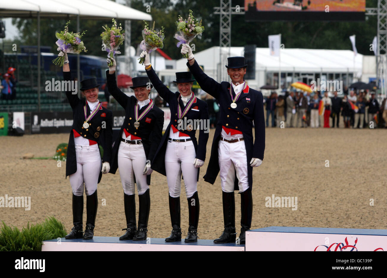 Team GB (from left) Emma Hindle, Maria Eilberg, Laura Bechtolsheimer ...