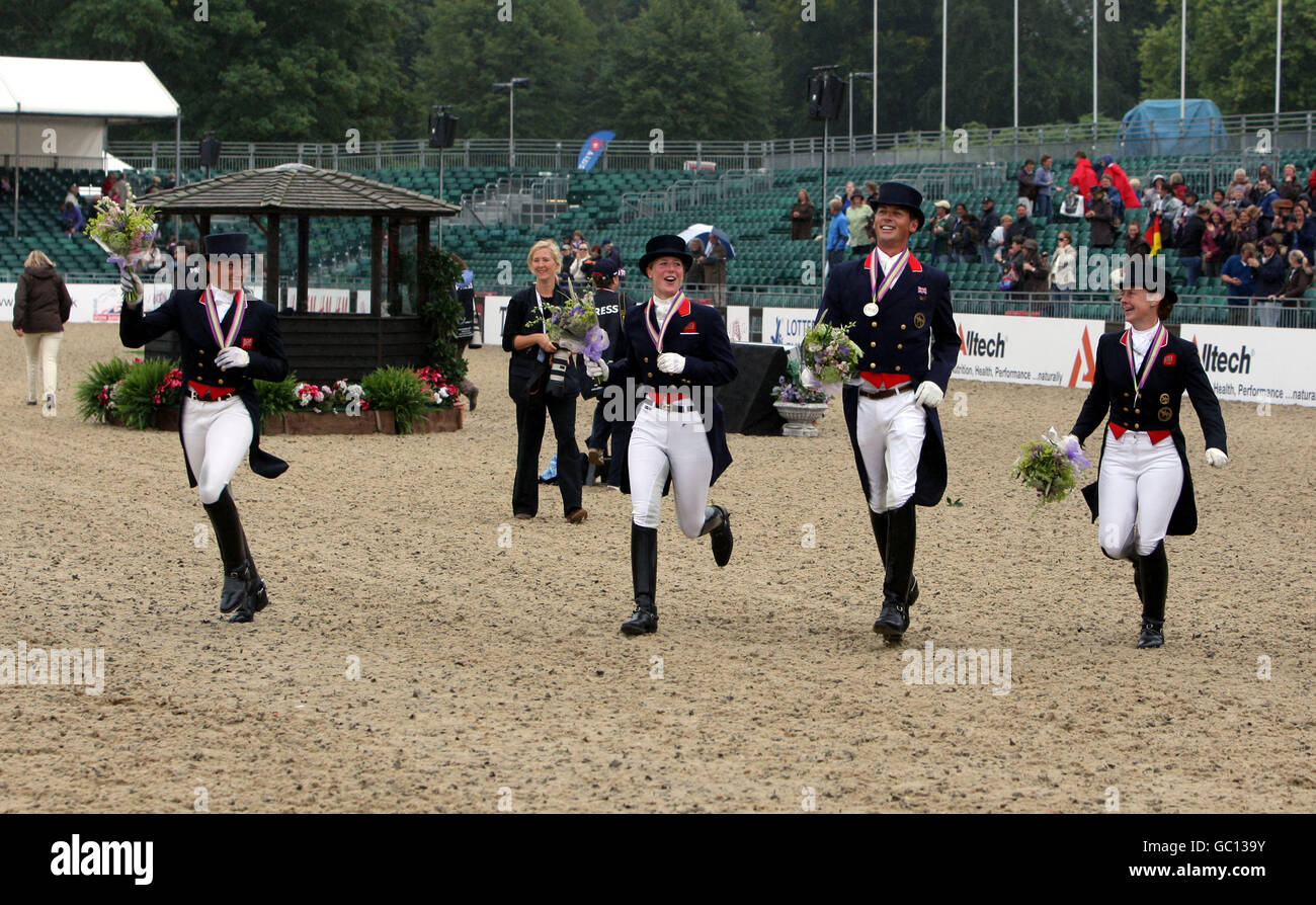Team GB (from left) Maria Eilberg, Laura Bechtolsheimer, Carl Hester ...
