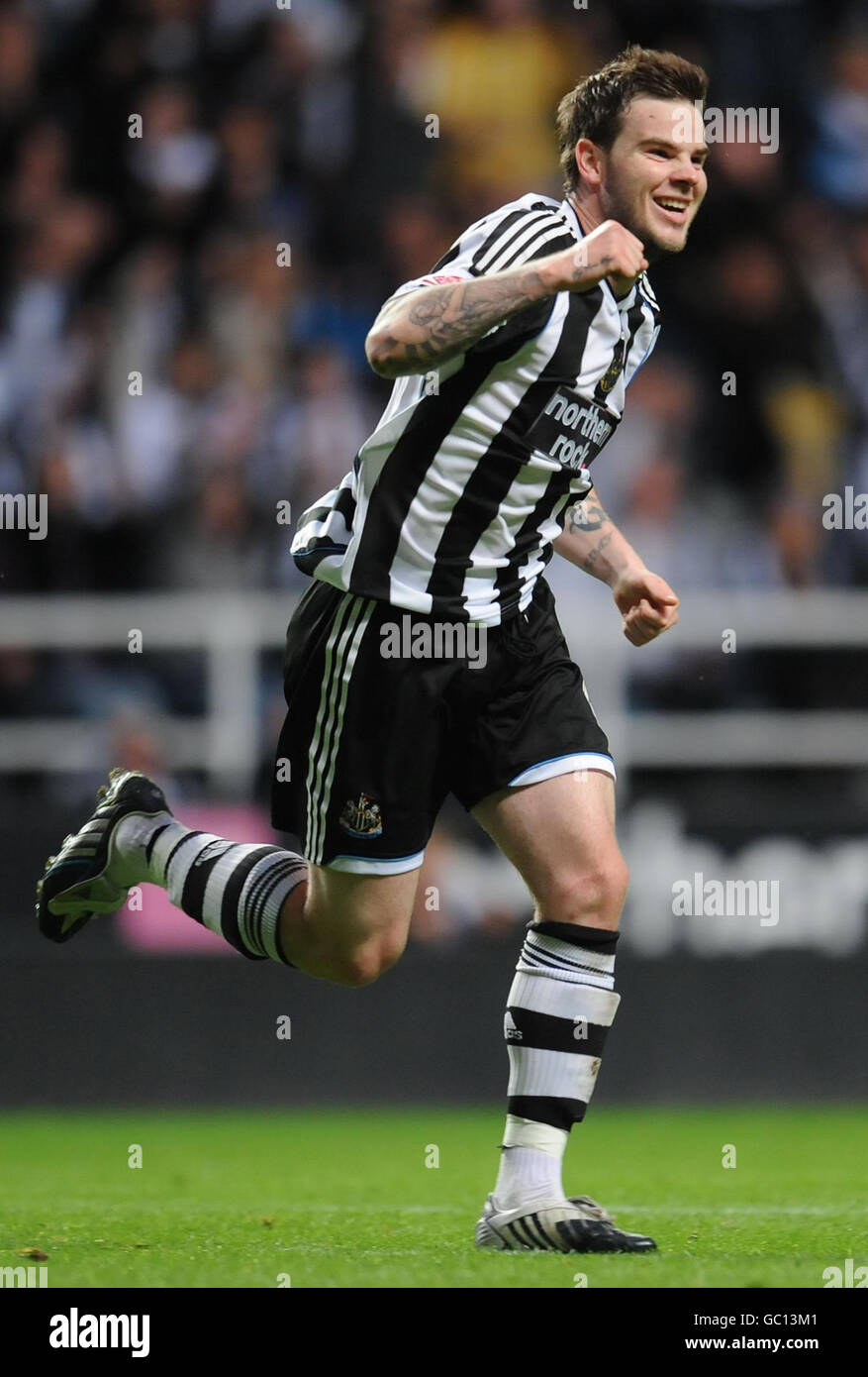 Newcastle United's Danny Guthrie celebrates his goal during the Carling ...