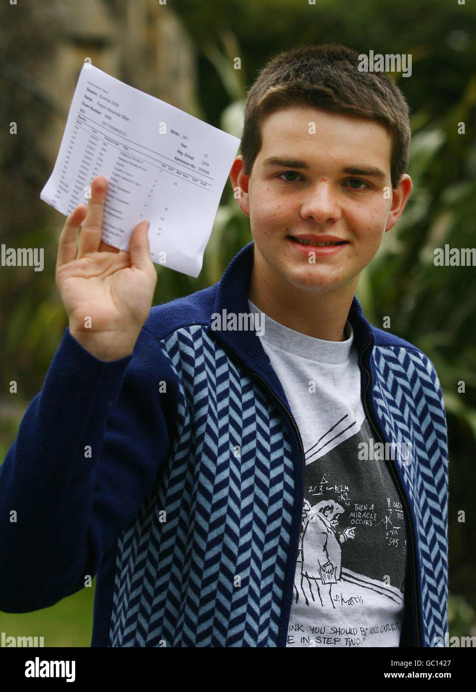 Fergus Blair celebrates his GCSE results of 11 A*'s at Brighton College ...