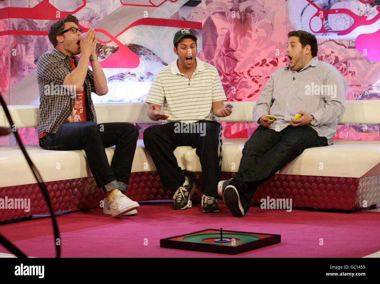 Adam sandler during filming of t4 programme hi-res stock photography ...