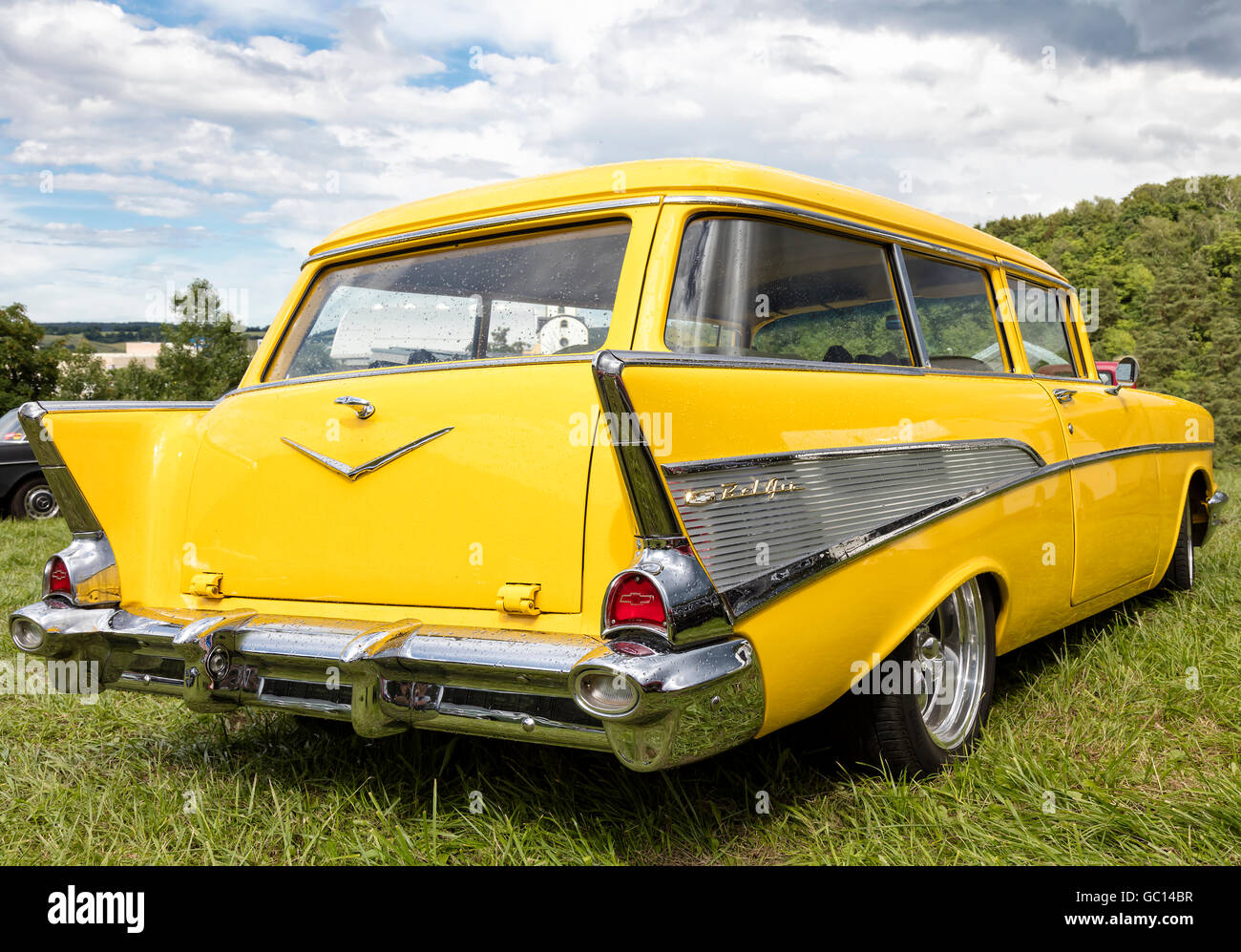 Chevrolet vintage car, rear view Stock Photo - Alamy