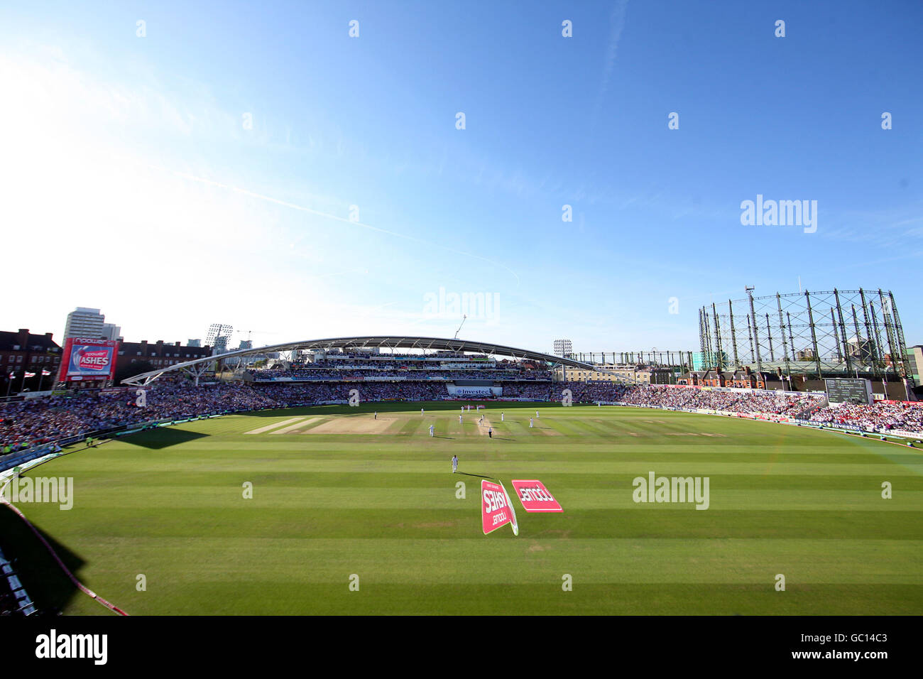 General view of the Brit Oval during the fourth day of the Ashes test ...