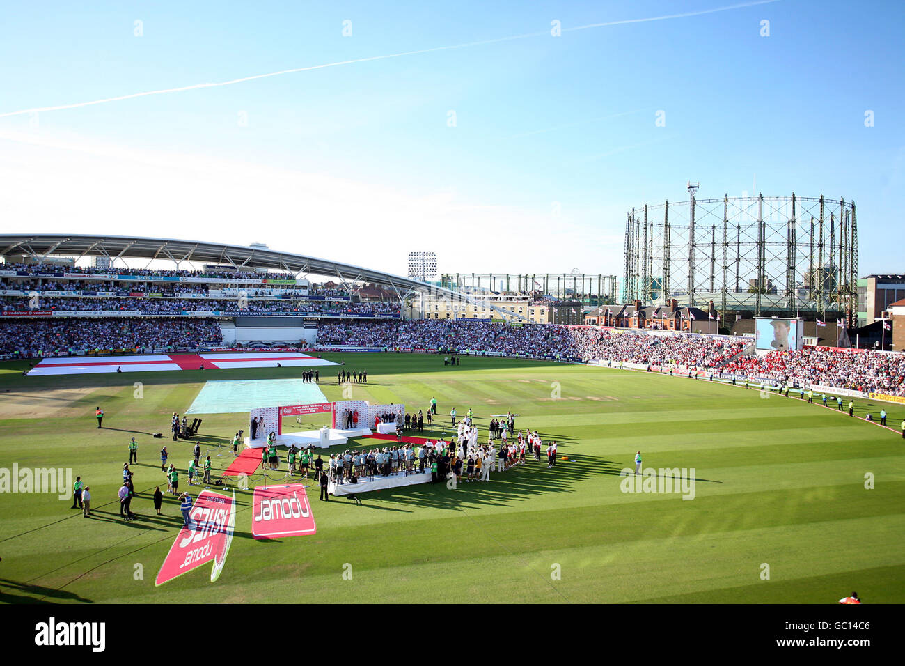 General view of the Brit Oval as they prepare for the medal ceremony ...