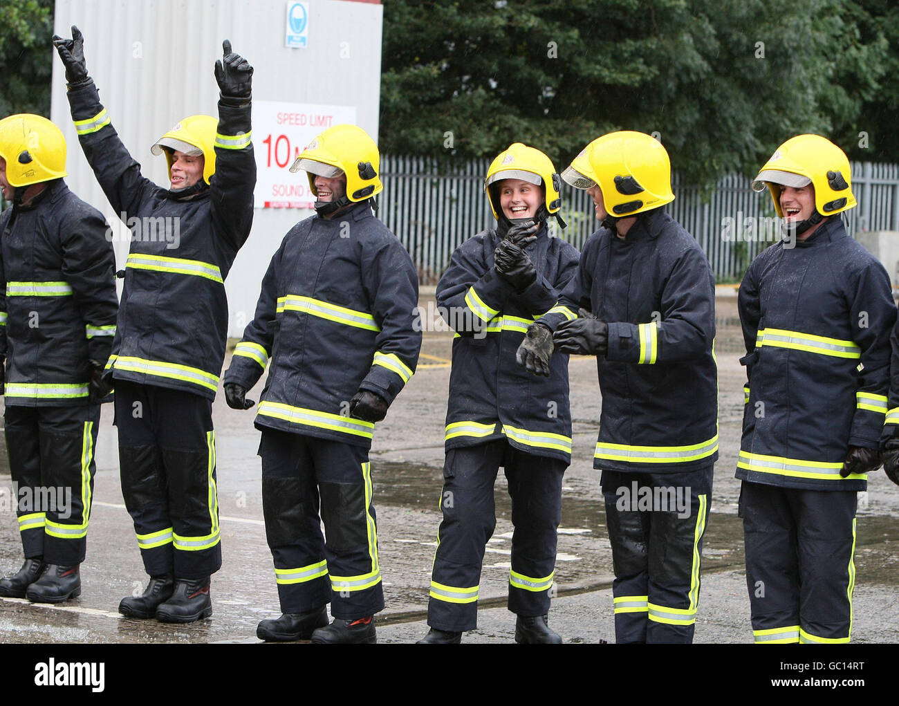 Lauren Rogan (3rd right) the only female fire fighter to graduate at ...