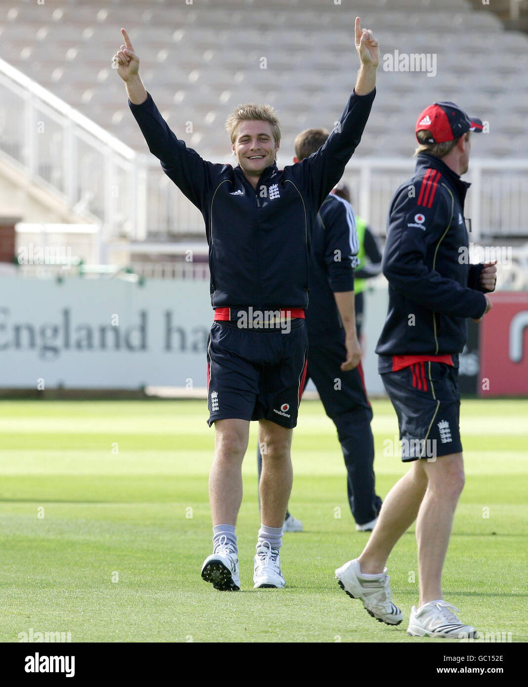 England's Luke Wright during the nets session at Old Trafford Cricket ...