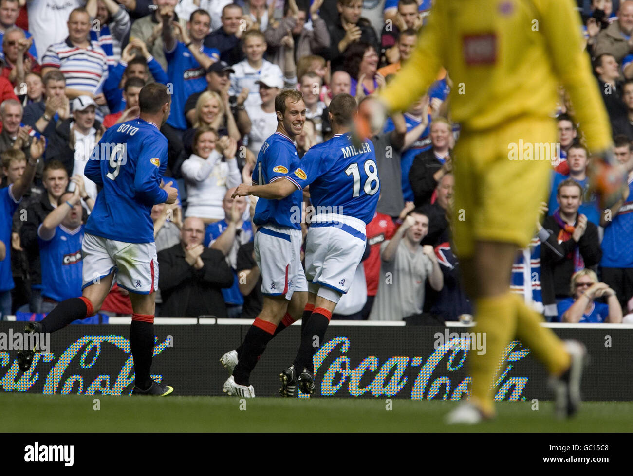 Soccer rangers full length celebration celebrate celebrating hi-res ...