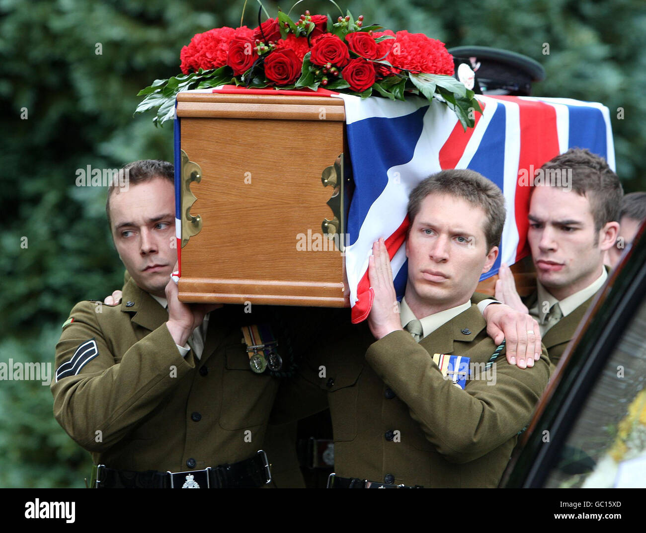 Captain Mark Hale funeral Stock Photo - Alamy