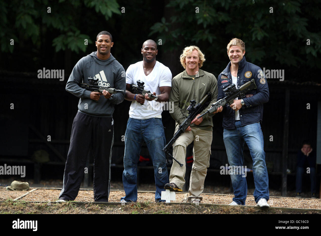 Rugby players from left to right delon armitage hi-res stock ...