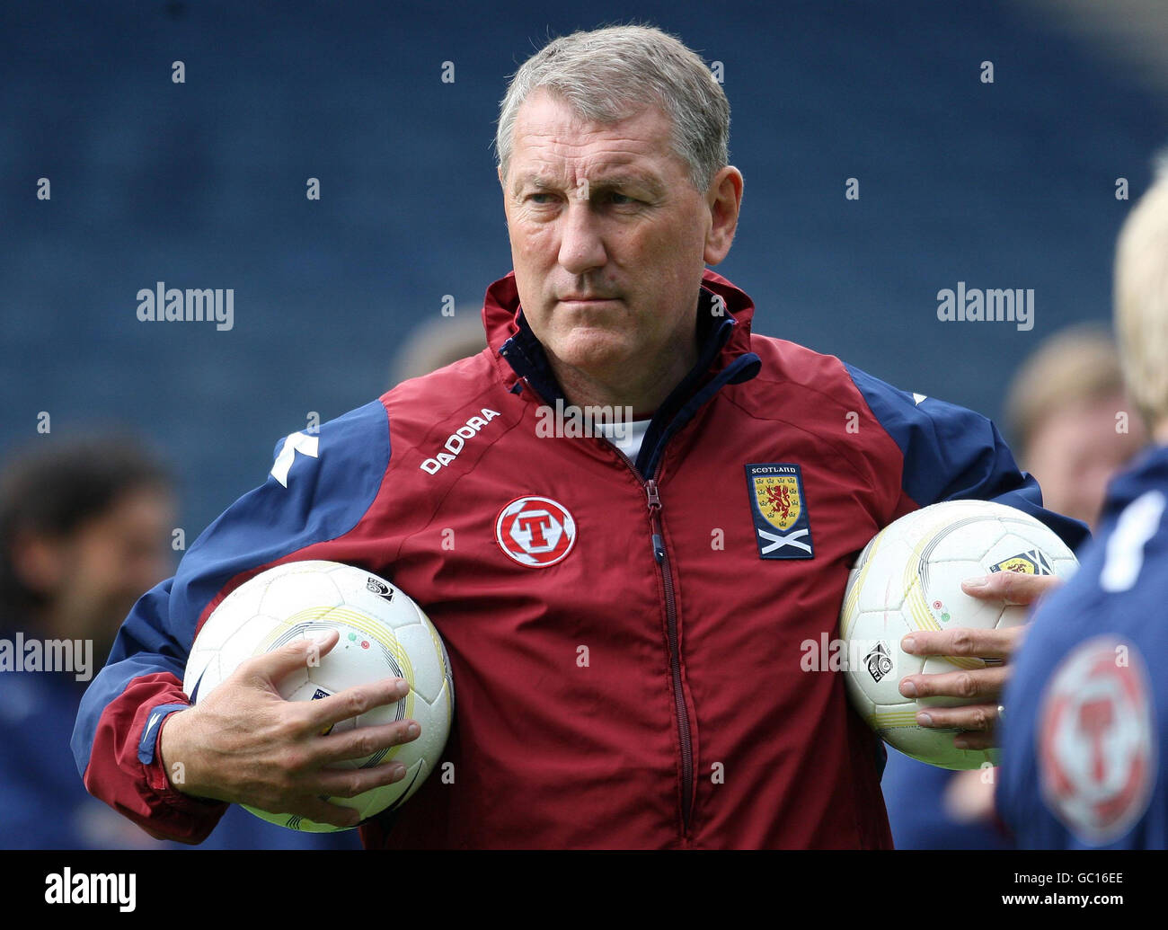 Scotlands assistant manager terry butcher training session hampden park ...