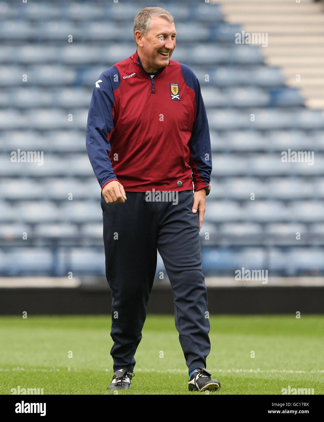 Scotland assistant manager Terry Butcher during the training session at ...