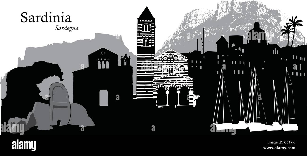 Sardinia architecture Stock Vector Images - Alamy