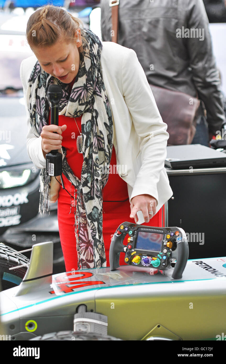 Jennie Gow is a TV and radio motorsport reporter, and seen here at the ...