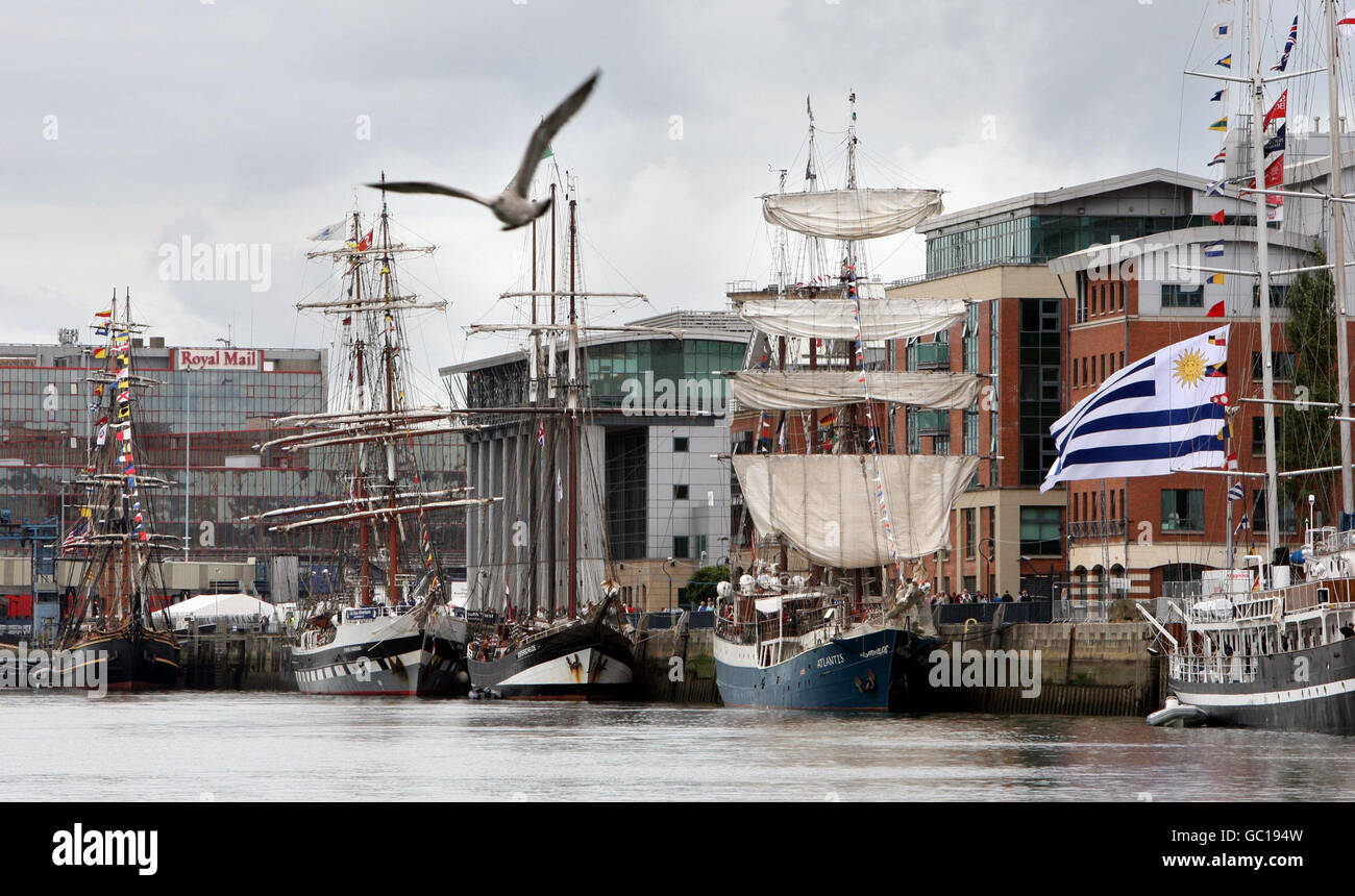 Tall ships berthed in belfast city centre hi-res stock photography and ...