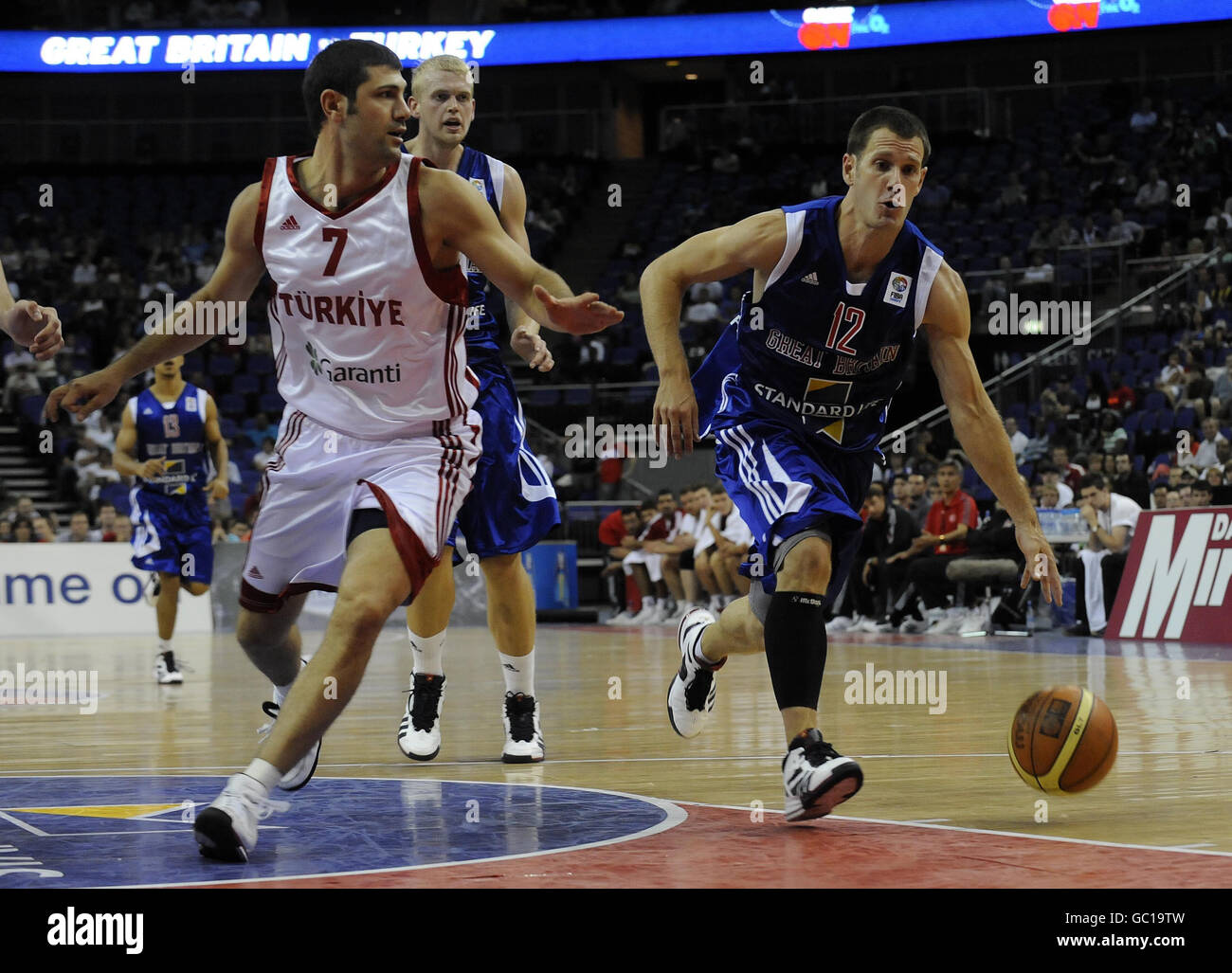 Great Britain's Nate Reinking (right) in action during match at the O2 ...
