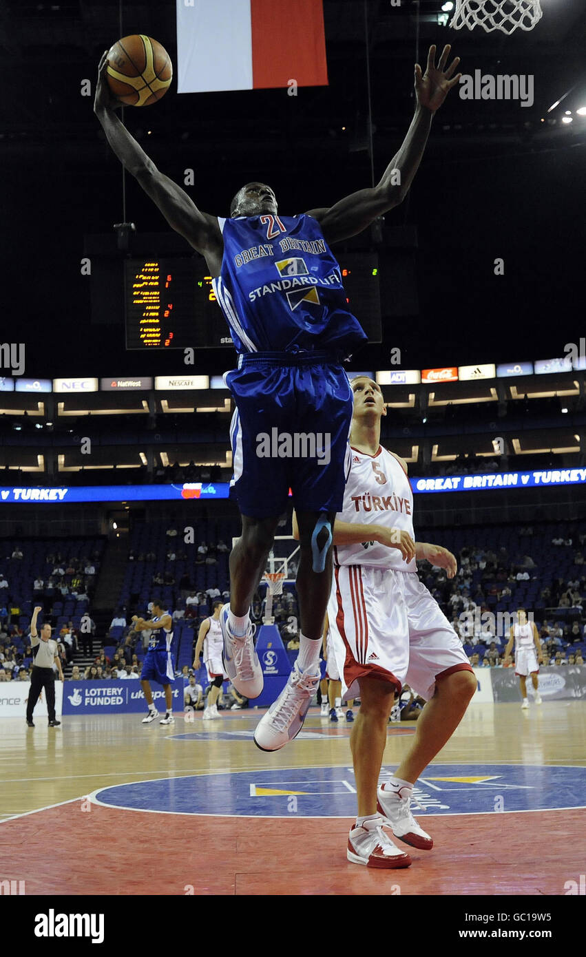 Great Britain's Nick George in action during match at the O2 Arena ...