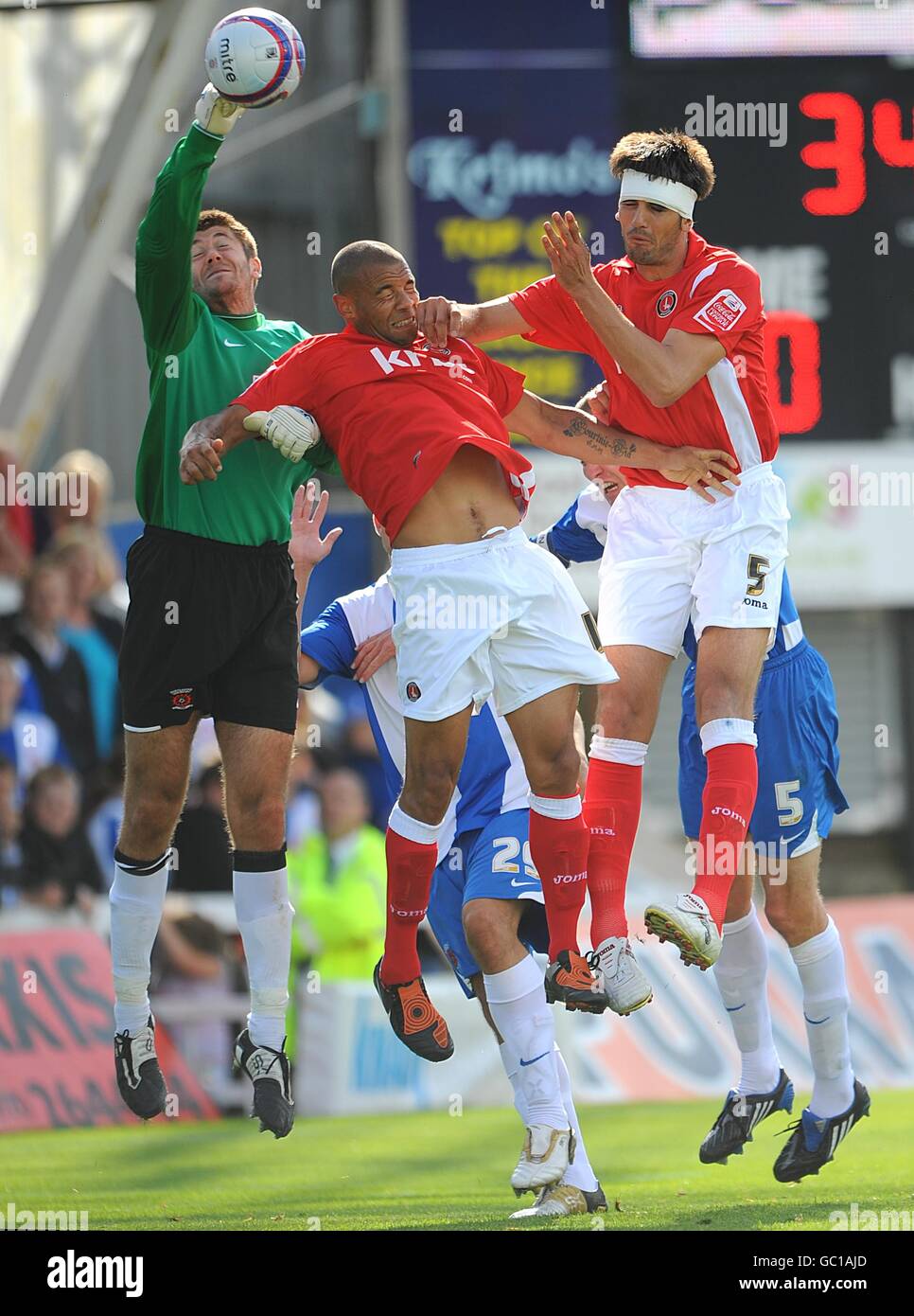 Hartlepool united goalkeeper scott flinders hi-res stock photography ...