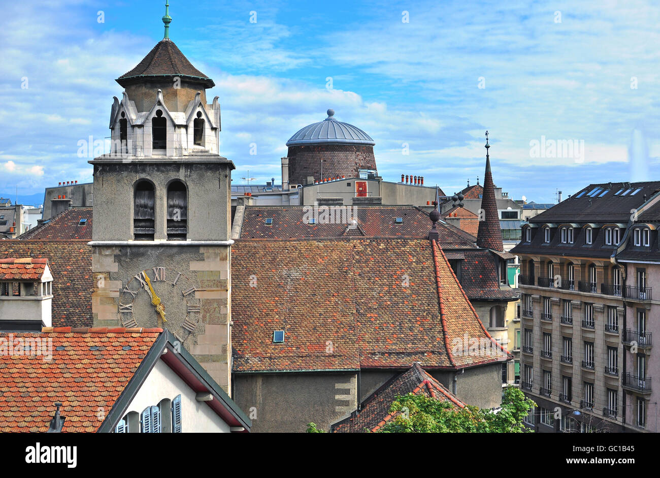 Roofs of Geneva city centre, Switzerland Stock Photo - Alamy