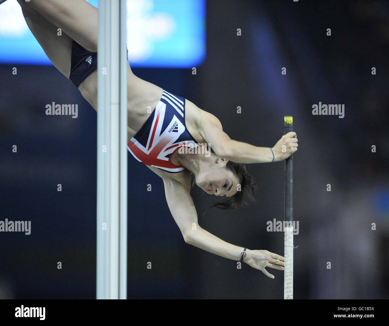 Great Britain's Kate Dennison in the Pole vault qualifier round during ...