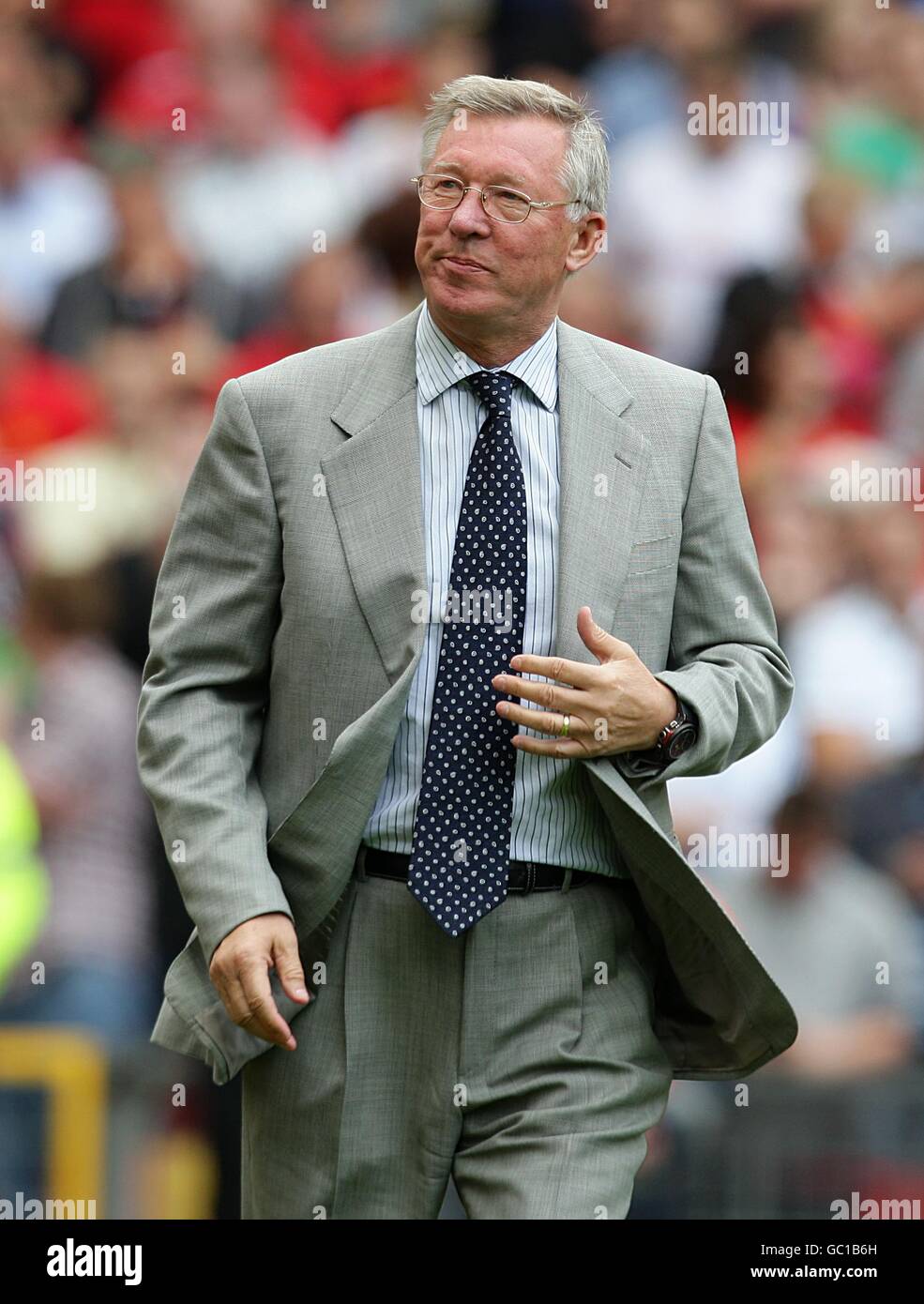 Manchester United manager Sir Alex Ferguson, prior to kick off Stock ...