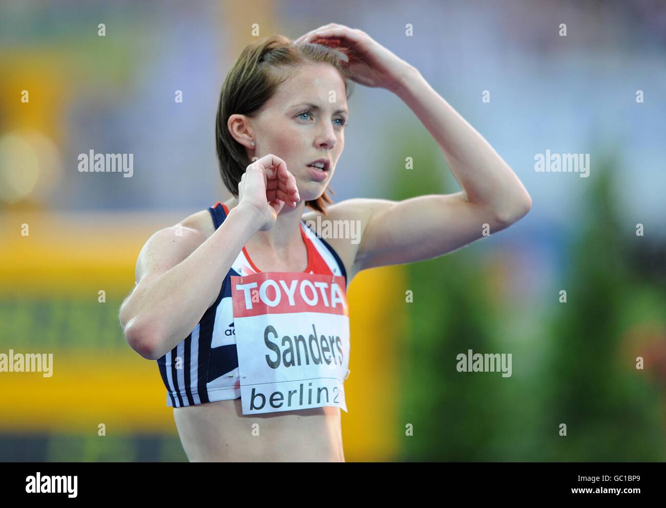 Great Britain's Nicola Sanders prior to the Women's 400m Semi Finals ...