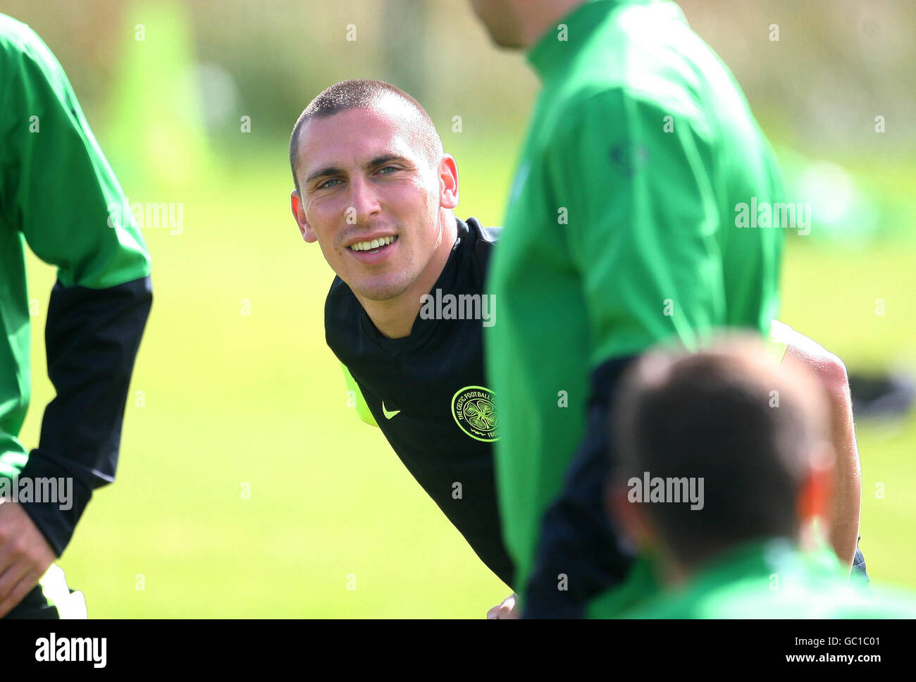 Soccer celtic training session celtic training centre hi-res stock ...