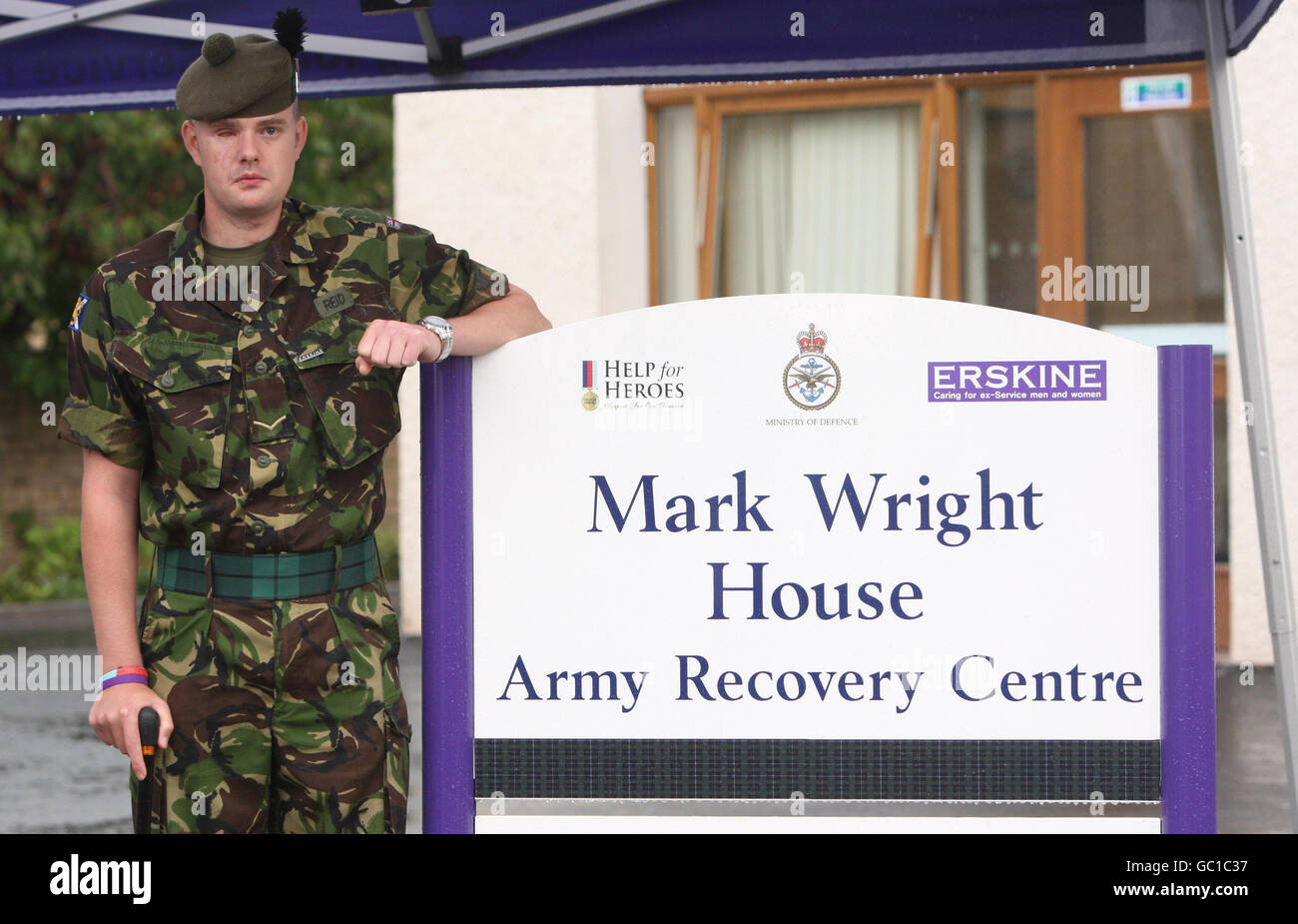 Lance Corporal Robert Reid, who was left blind in one eye following a ...