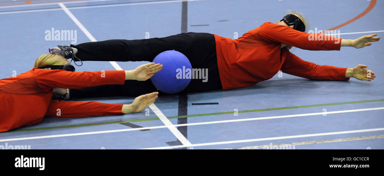 Jessica Luke (left) and Anna Sharkey practice Goalball at Bedford ...