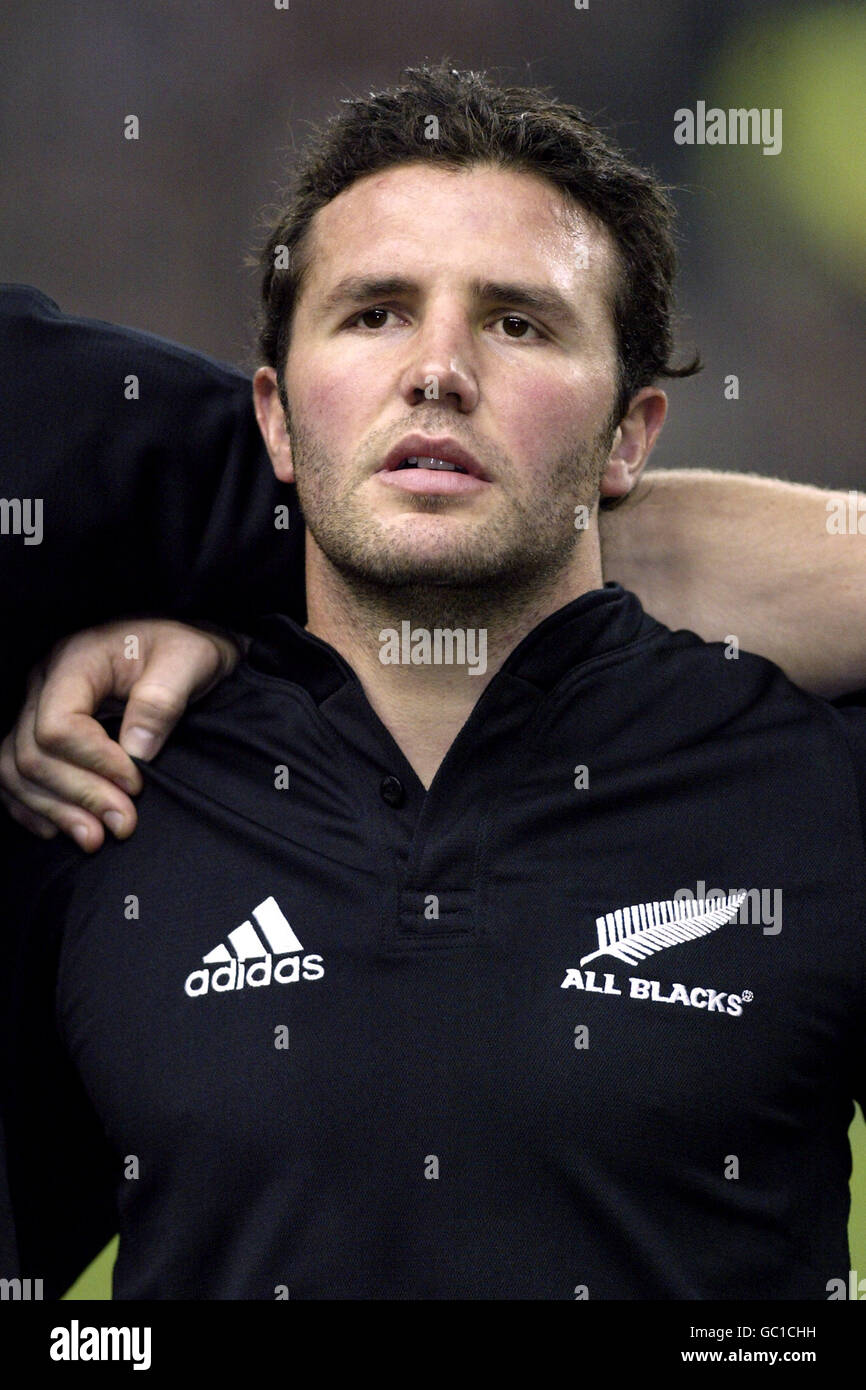 Rugby Union - International Friendly - France v New Zealand. Aaron Mauger, New Zealand Stock ...