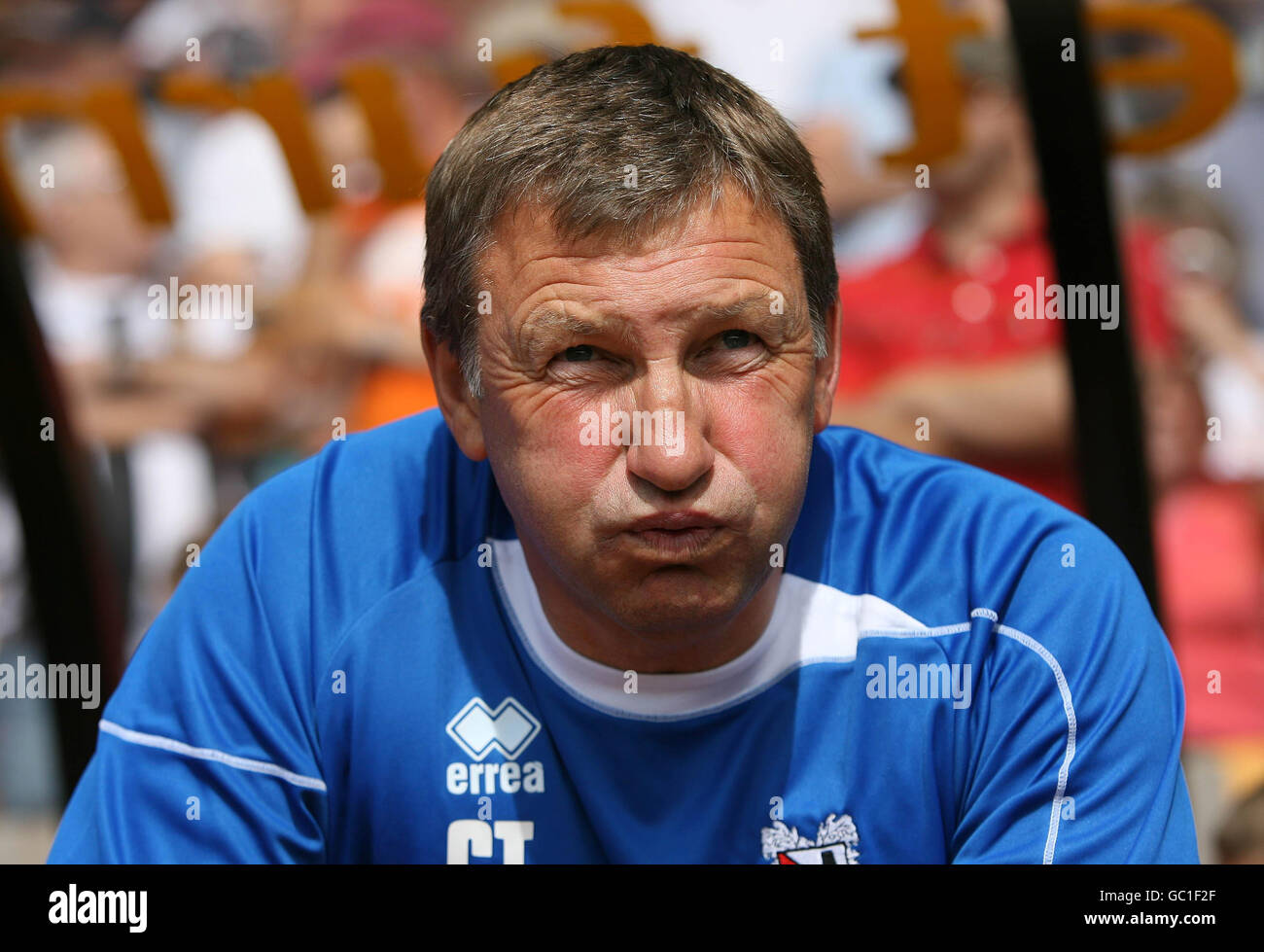 Darlington's manager Colin Todd looks dejected during the Coca-Cola ...