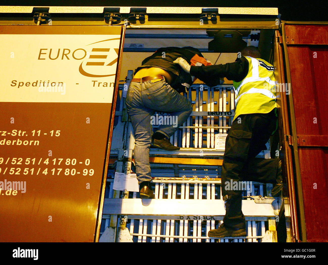 UK Border Agency checks Stock Photo - Alamy
