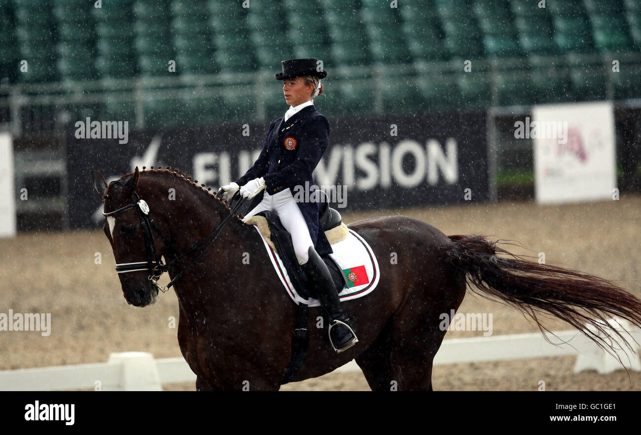 Portugal's Maria Caetano riding Diamant 391 competes in the FEI ...