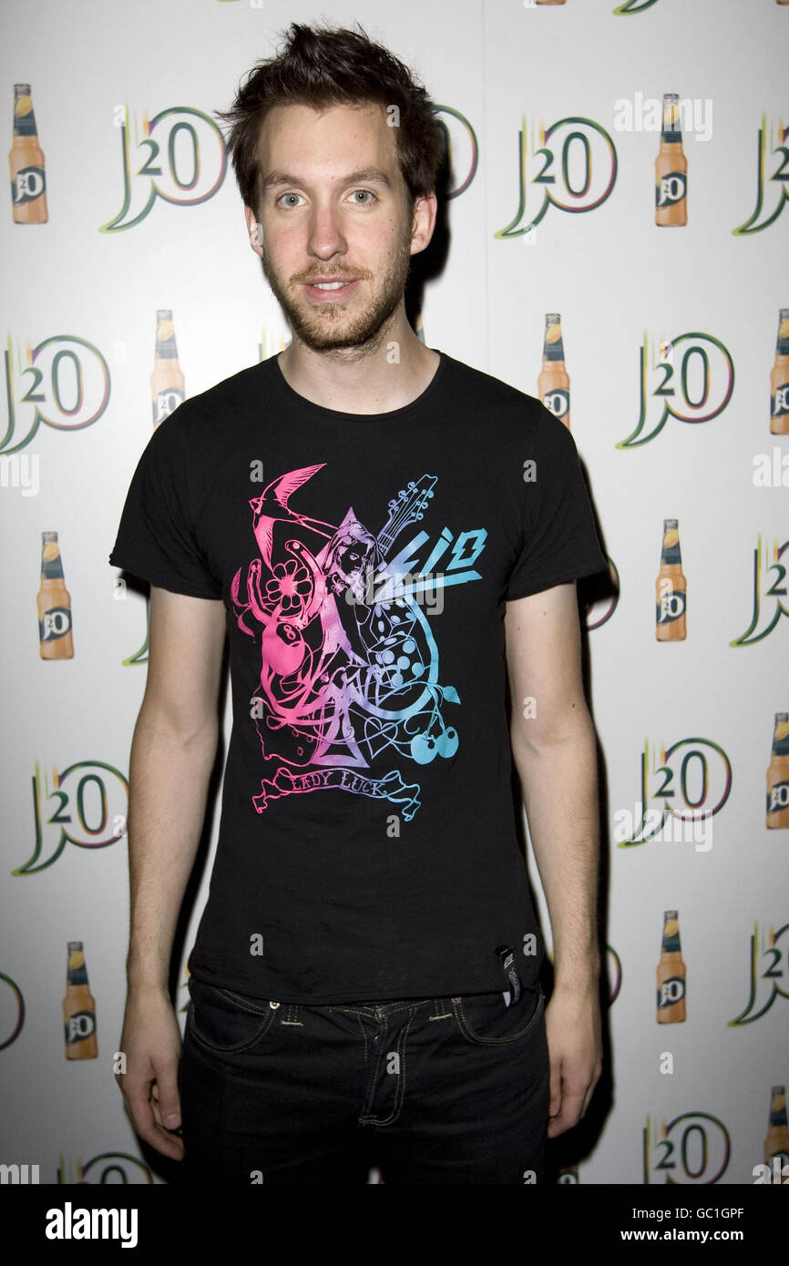 Music producer and DJ Calvin Harris arrives at the J2O Mixed Up Session ...