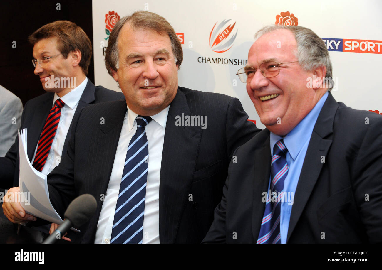 RFU Chief Executive, Francis Baron (centre), RFU Director of Elite ...
