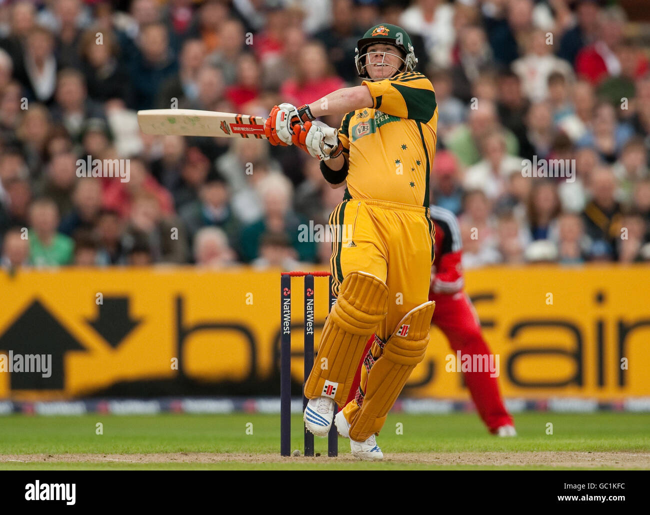 Australia's David Warner bats during the First International Twenty20 ...