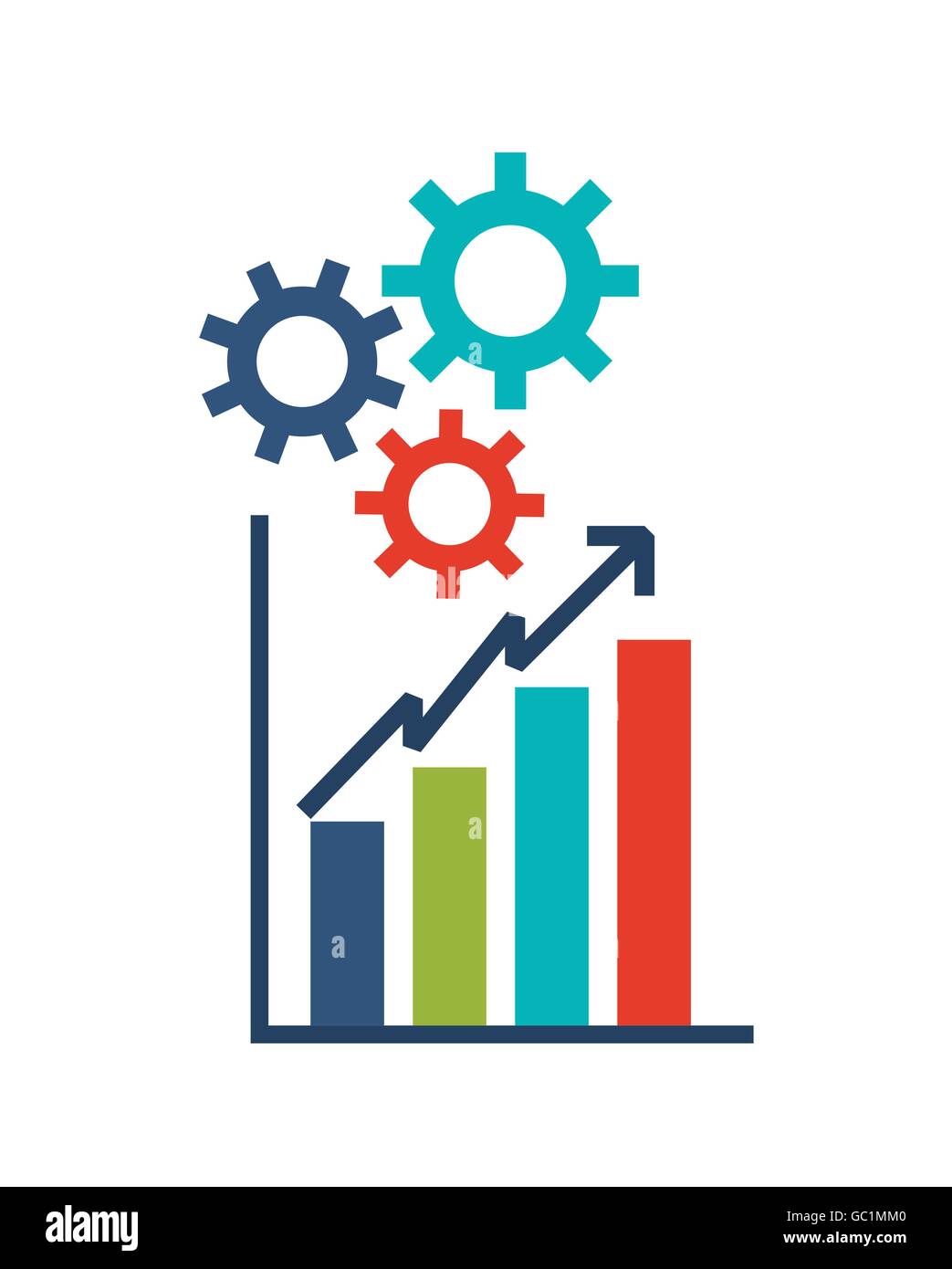 Bars and arrow design. Infographic concept. Vector graphic Stock Vector Image & Art - Alamy