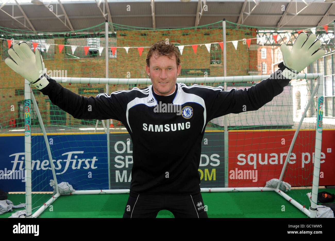Former Chelsea goalkeeper Dave Beasant during at photocall where ...