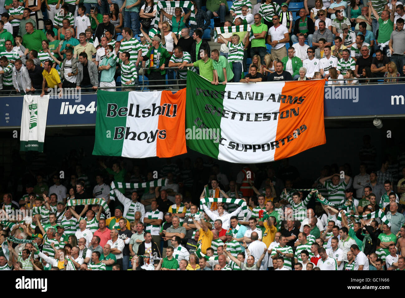 Celtic fans flags hi-res stock photography and images - Alamy