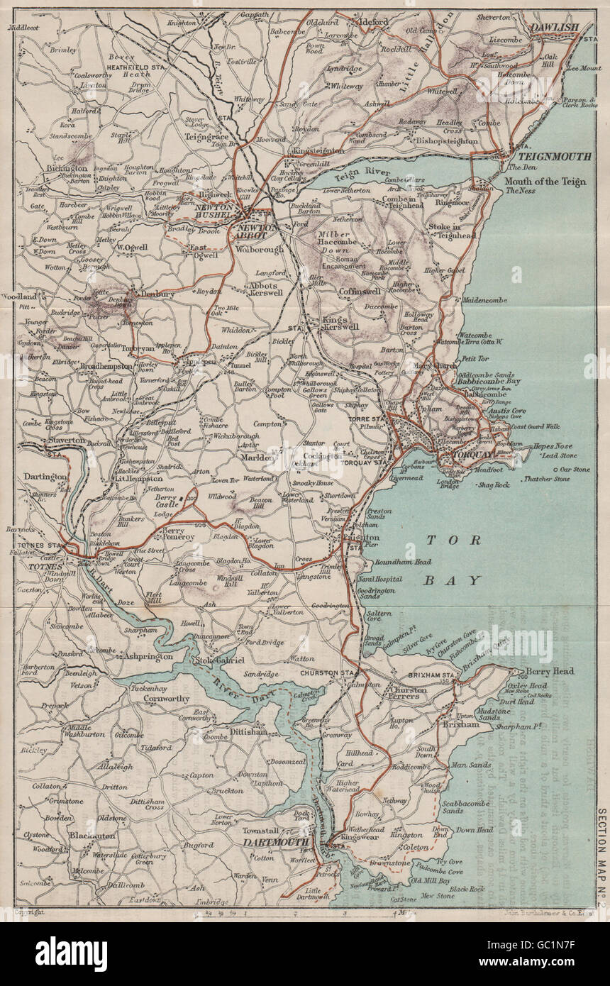 Brixham map hi-res stock photography and images - Alamy