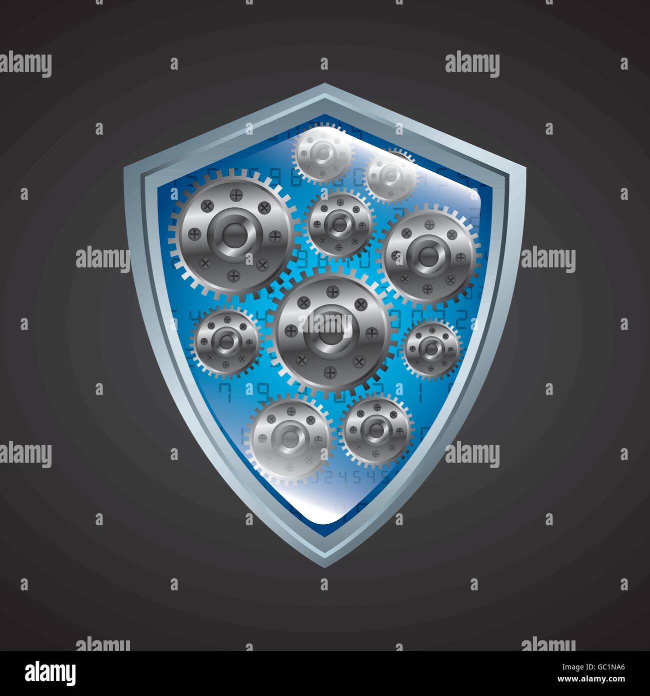 Shield icon. Security system design. Vector graphic Stock Vector Image ...