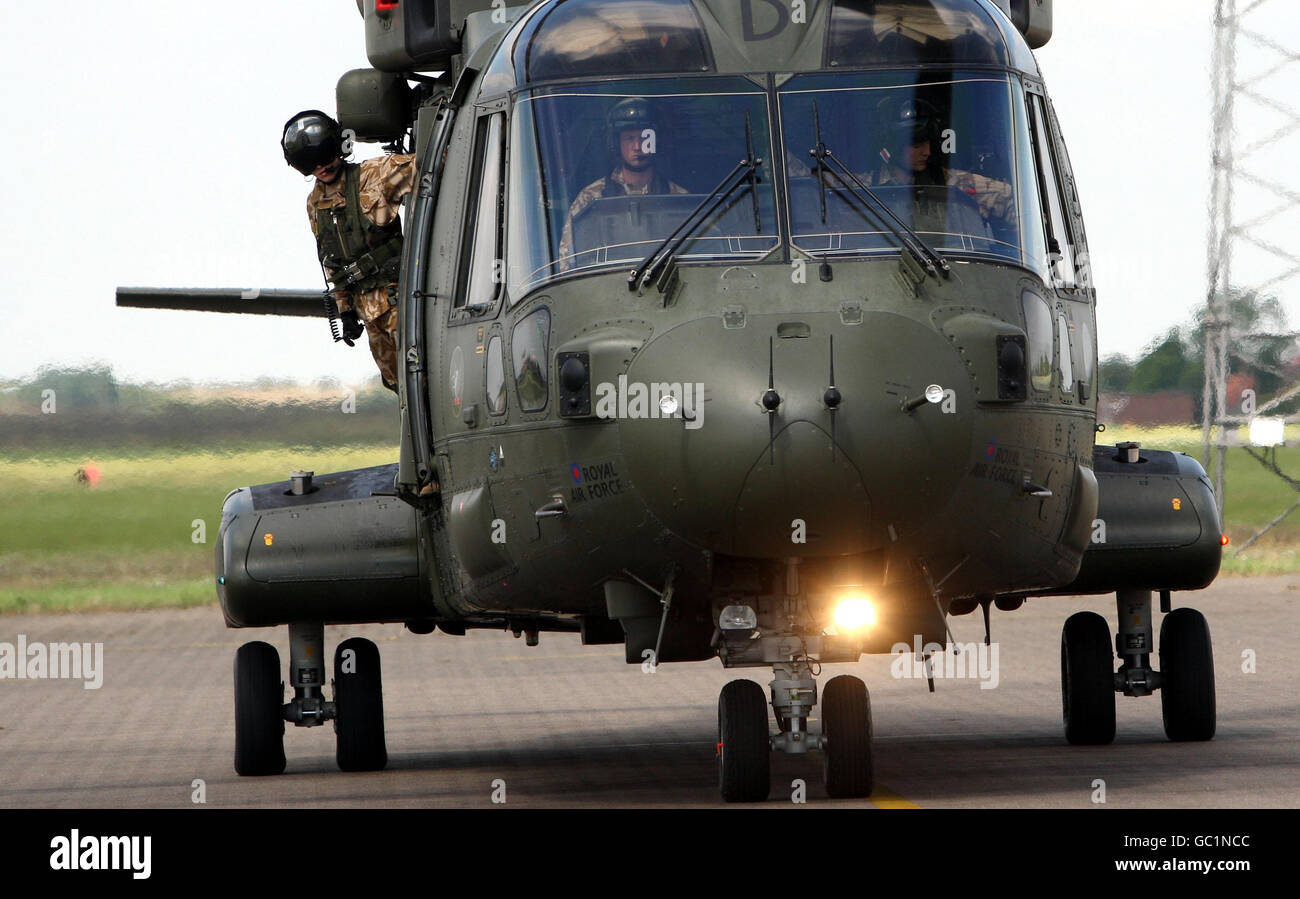 Merlin helicopters return Stock Photo - Alamy