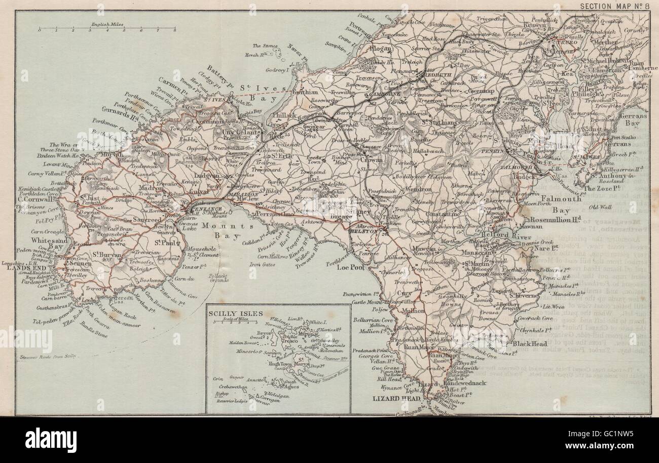 CORNWALL Penwith/Lizard peninsulas Lands End Penzance St Ives Falmouth ...