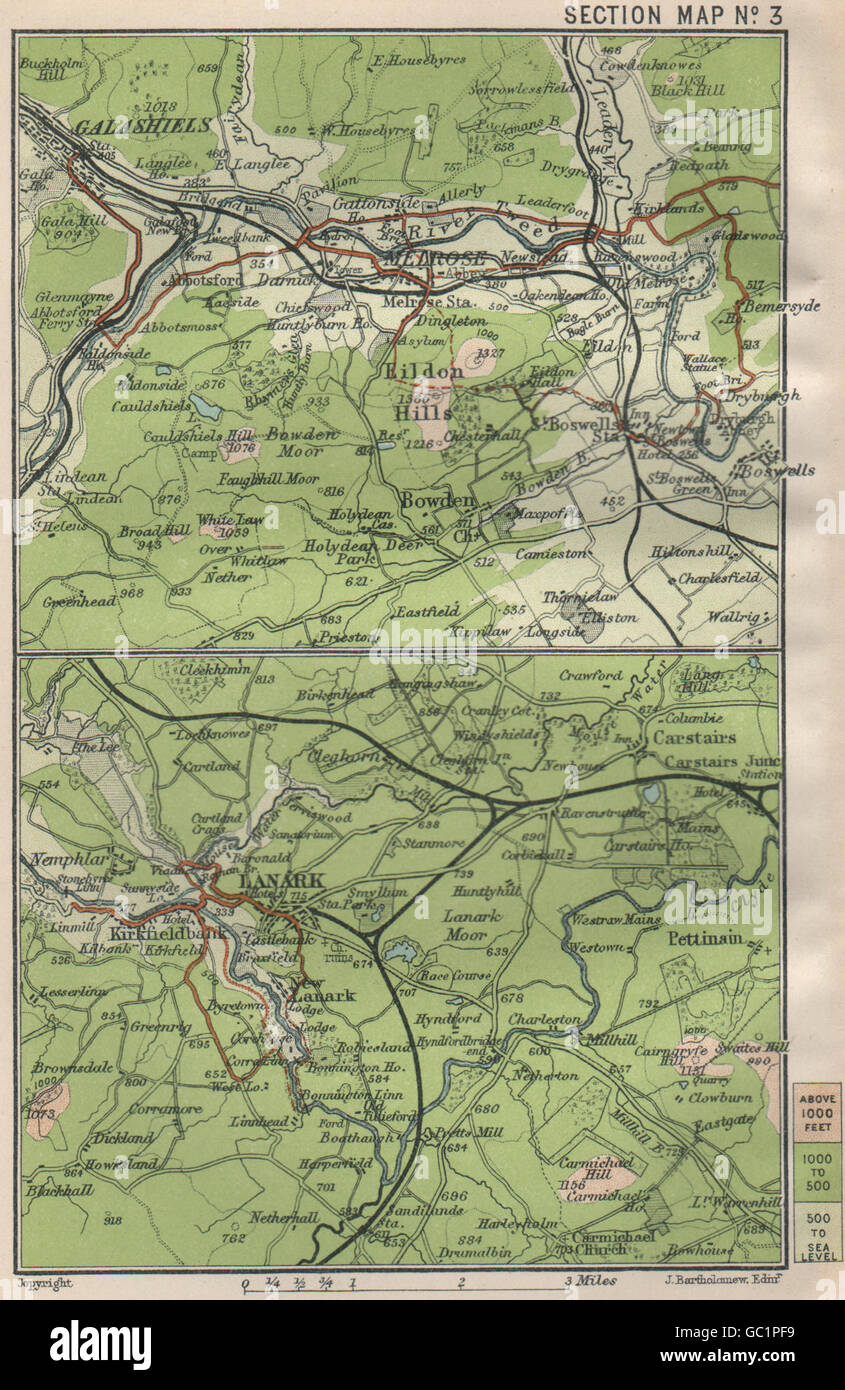 Map of lanark hi-res stock photography and images - Alamy