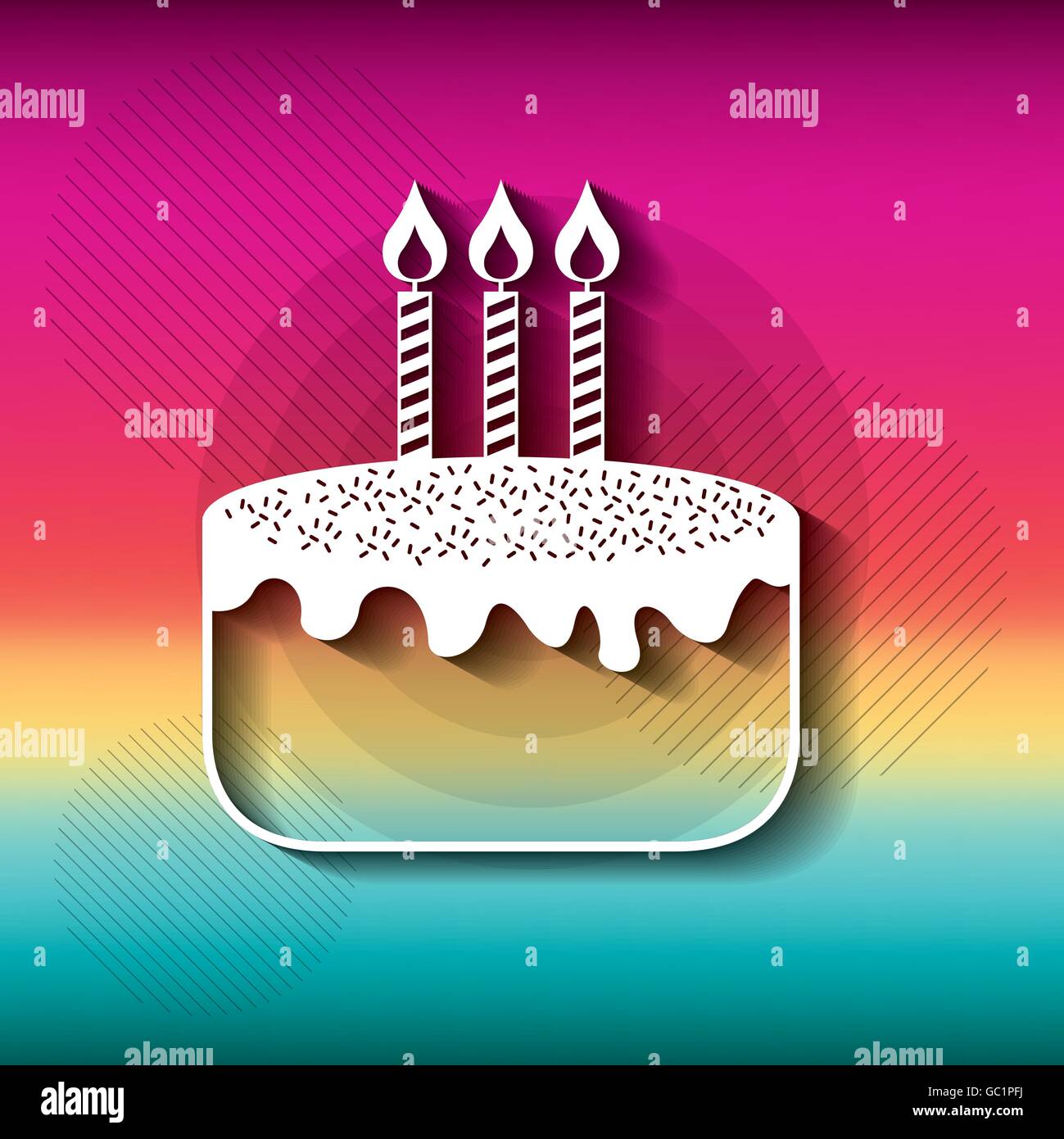 Blurred striped background. Happy Birthday design. Vector graphi Stock ...