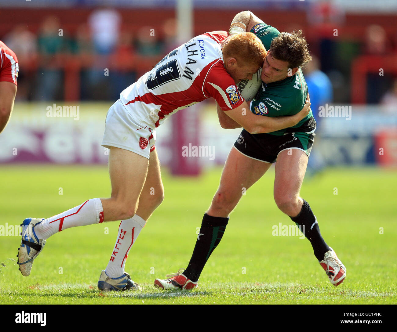 Hull Kingston Rovers' Kris Welham and St. Helens' Matt Gidley Stock ...