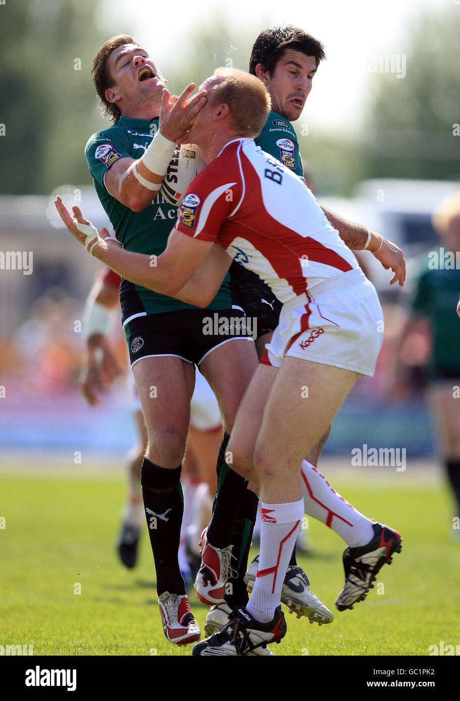 Hull Kingston Rovers' Kris Welham and St. Helens' Matt Gidley Stock ...