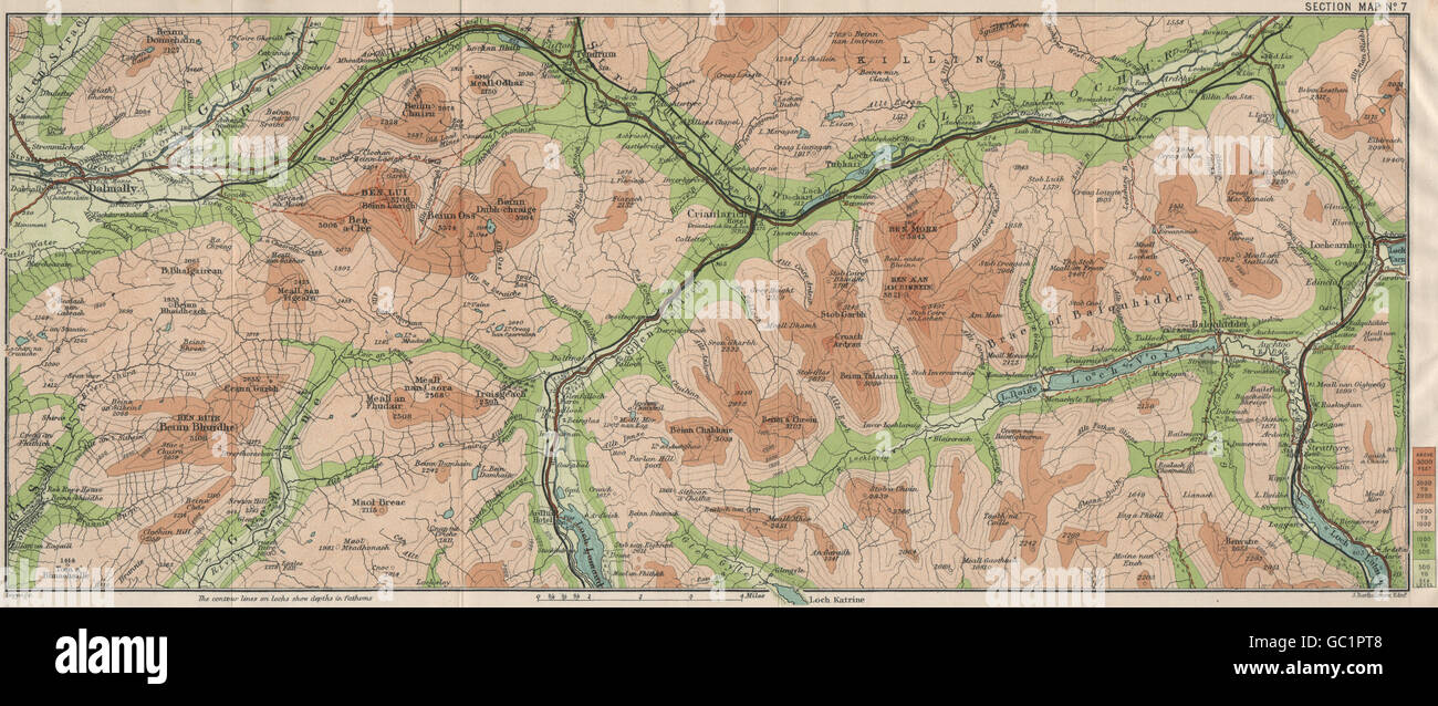 Map of dalmally hi-res stock photography and images - Alamy