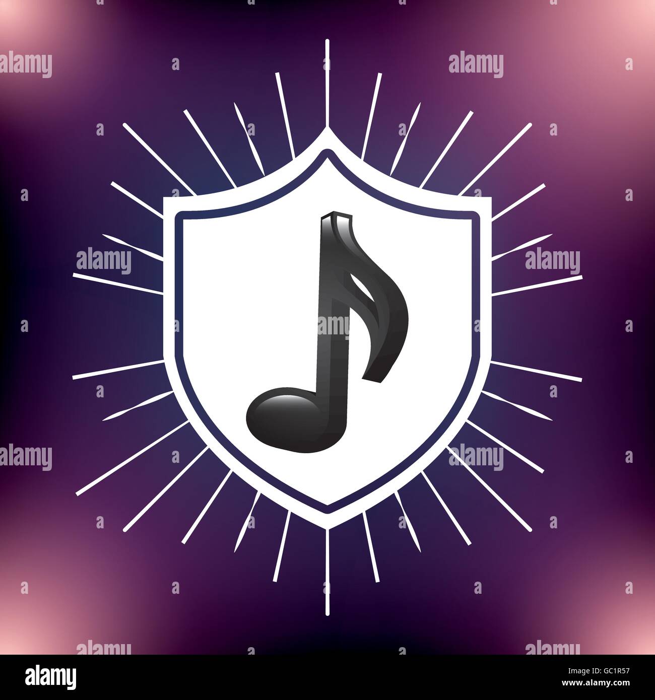 music note icon. Music and Sound design. Vector graphic Stock Vector ...