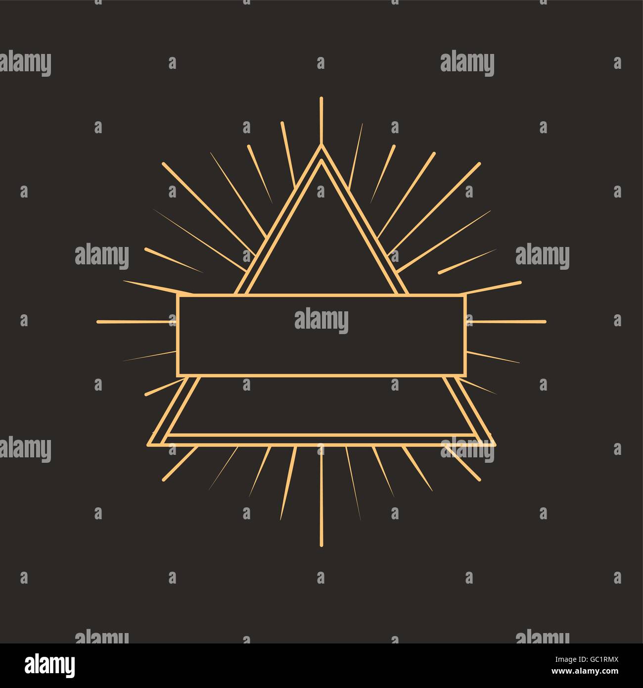 Striped label icon. Retro design. Vector graphic Stock Vector Image ...